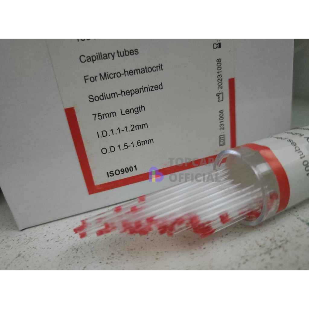 Capillary Tubes for Micro-hematocrit Sodium-heparinized 7mm length ...