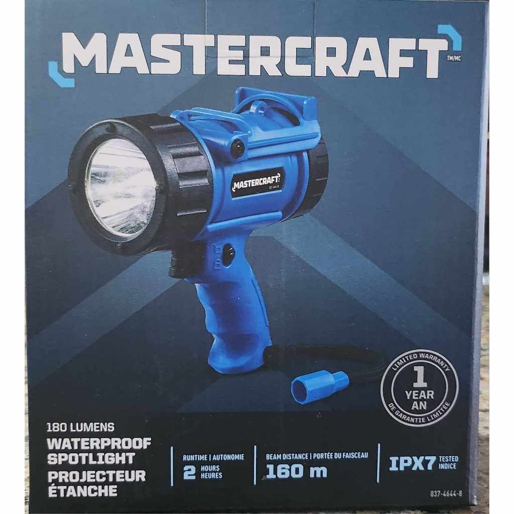 NEW and ORIGINAL - Mastercraft 180-Lumen Handheld Waterproof Spotlight ...
