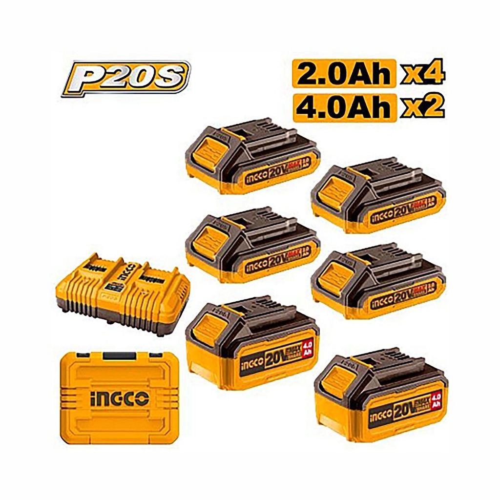 INGCO by Winland P20S Lithium-Ion Battery And Charger Kit COSLI230701 ...