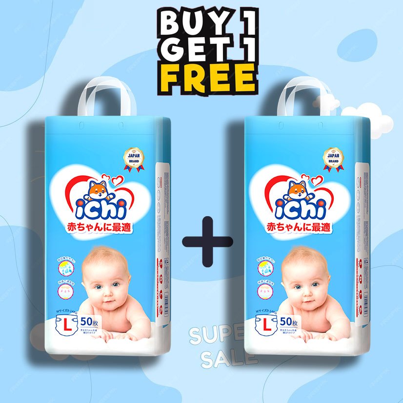 Ichi Baby Diaper Pants Buy1 Take1 Tape/Pull-up Bundle Pack Large Size S M XL XXL XXXL | Shopee ...