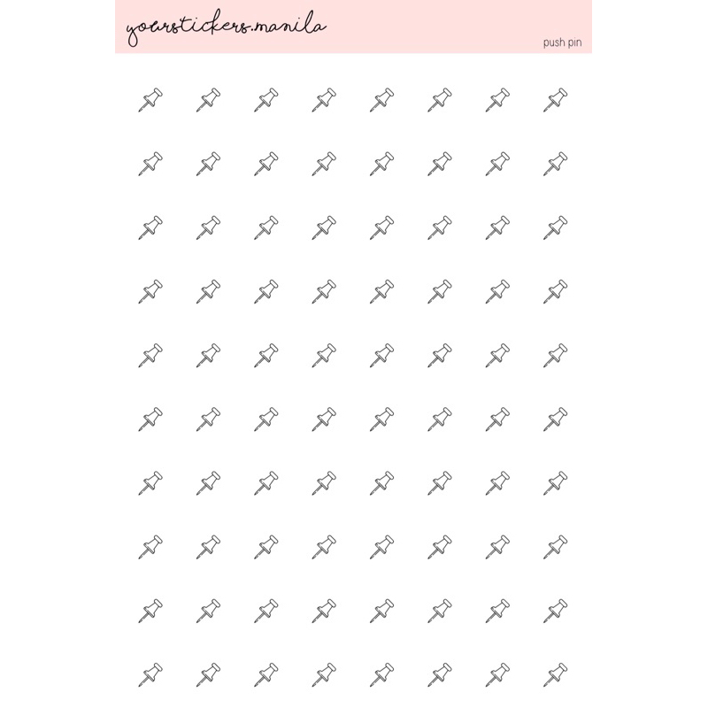 Planner [micro icons] Stickers - Push pin | Shopee Philippines