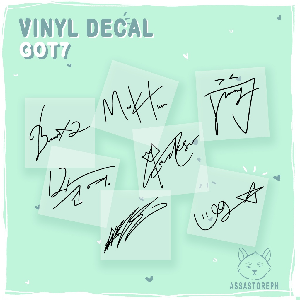 GOT7 Signature Decal Waterproof Sticker | Assastoreph | Shopee Philippines