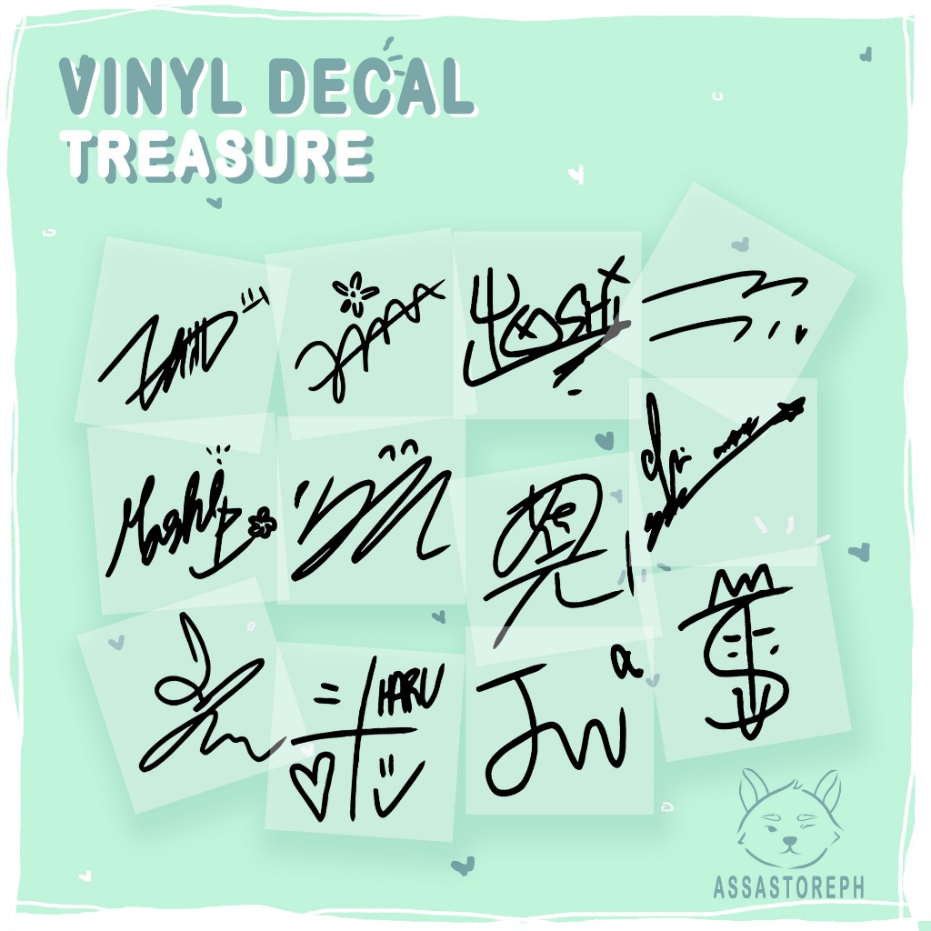 TREASURE Signature Decal Waterproof Sticker | Assastoreph | Shopee ...