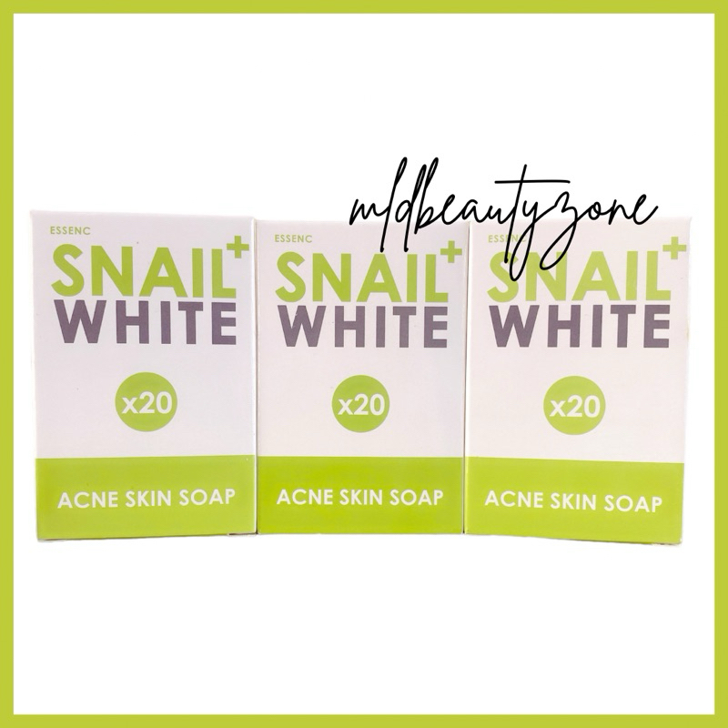Authentic SNAIL GREEN x20 Acne Skin Soap by Essenc 70g. (Made in ...