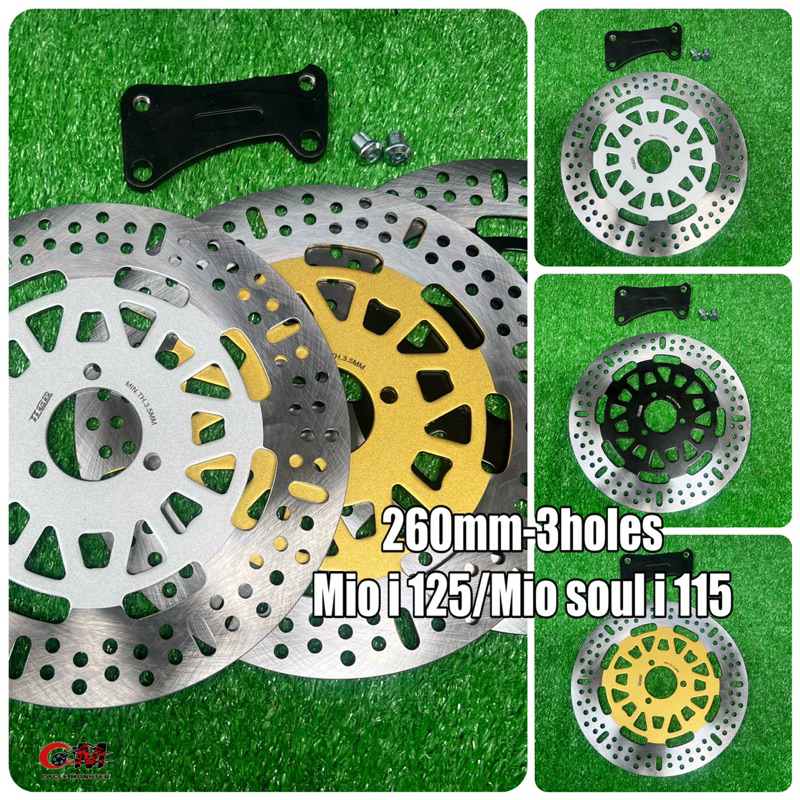 260mm 3 holes Mio i 125/M3 big disc brake w/bracket | Shopee Philippines