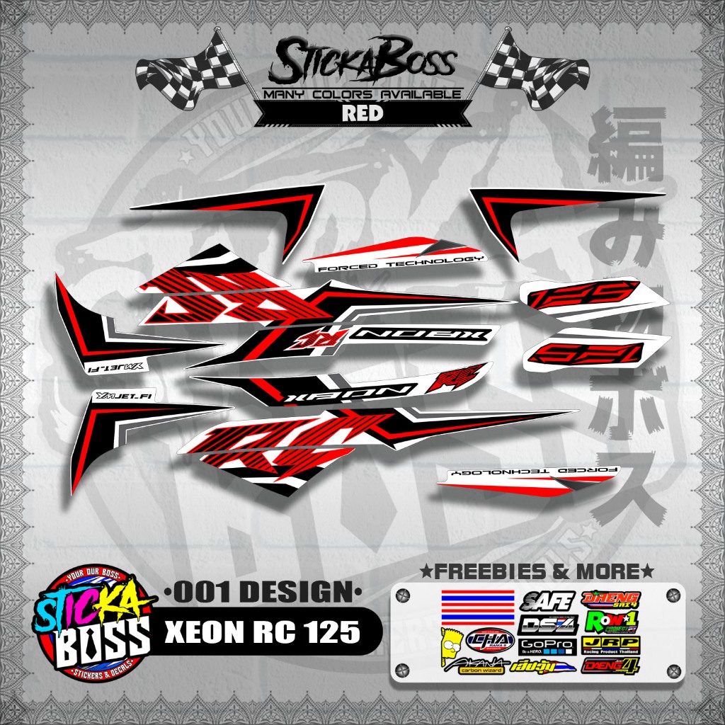 XEON RC 125 STOCK DECALS ( 001 DESIGN )【WITH FREEBIES】 | Shopee Philippines