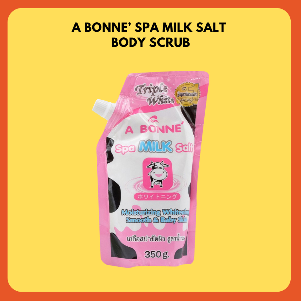 A BONNE SPA MILK SALT WITH CAP 300G MOISTURIZING WHITENING SMOOTH ...