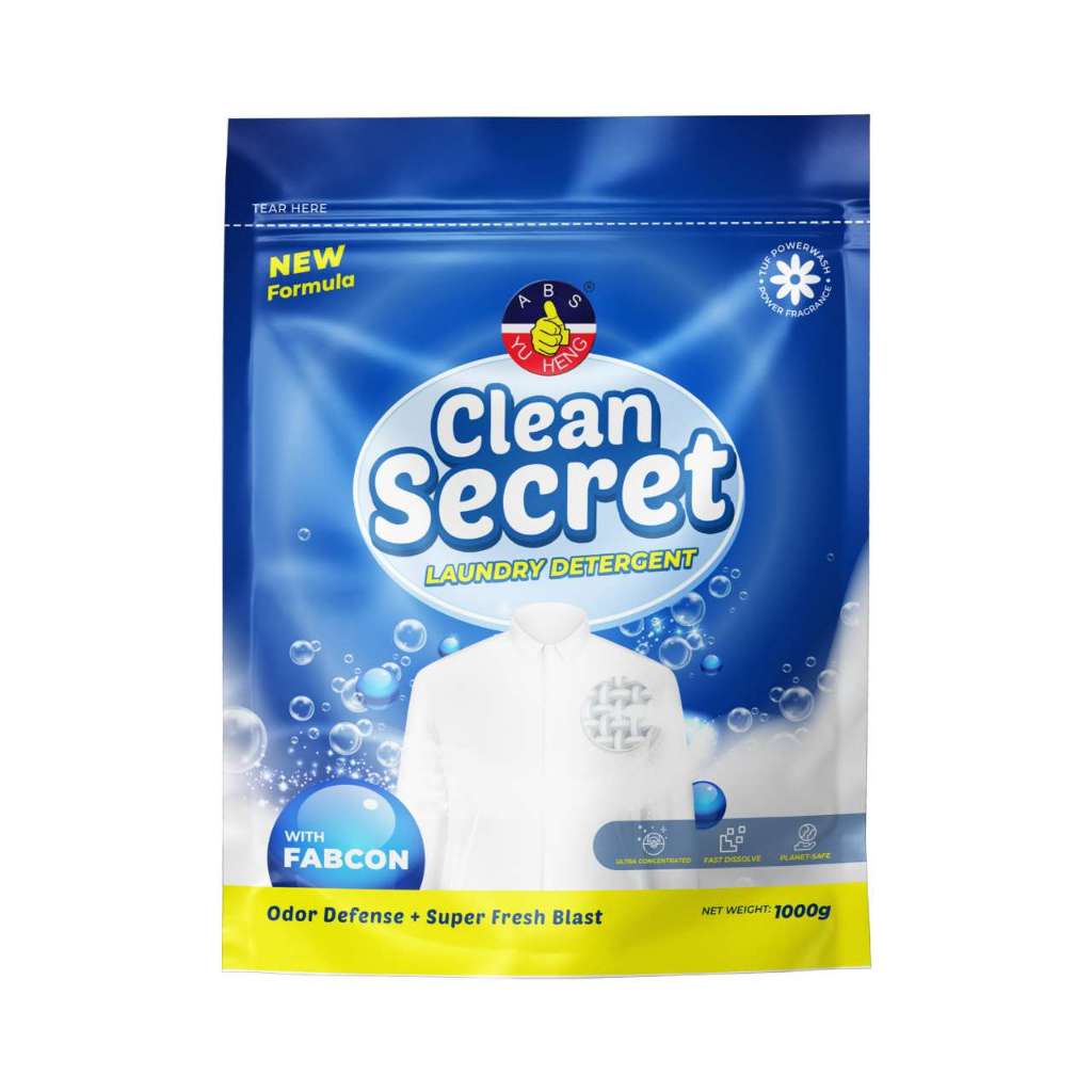 ABS Powder Detergent Clean Secret With Fabcon Laundry Detergent 1000g ...
