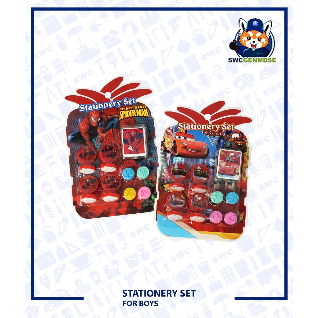 Kid's Stationery Set | Cute Character Stamps | For Boys And Girls ...