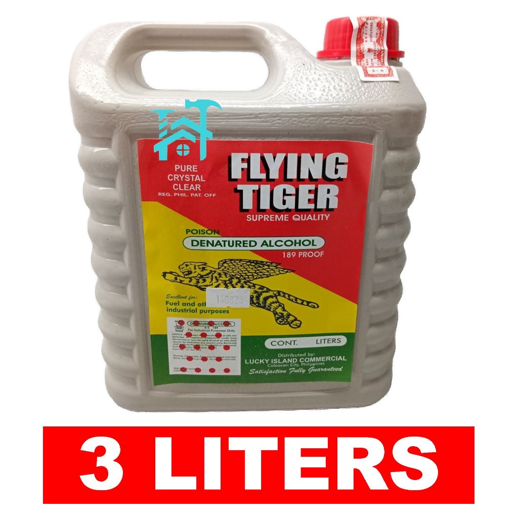 FLYING TIGER DENATURED ALCOHOL 3 LITERS | Shopee Philippines