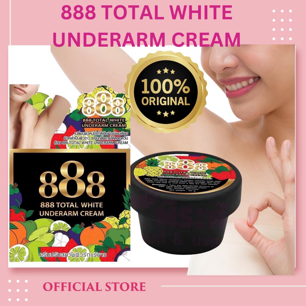 888 TOTAL WHITE UNDERARM CREAM | WHITENING NAPE | KNEE | ELBOW | GROIN ...