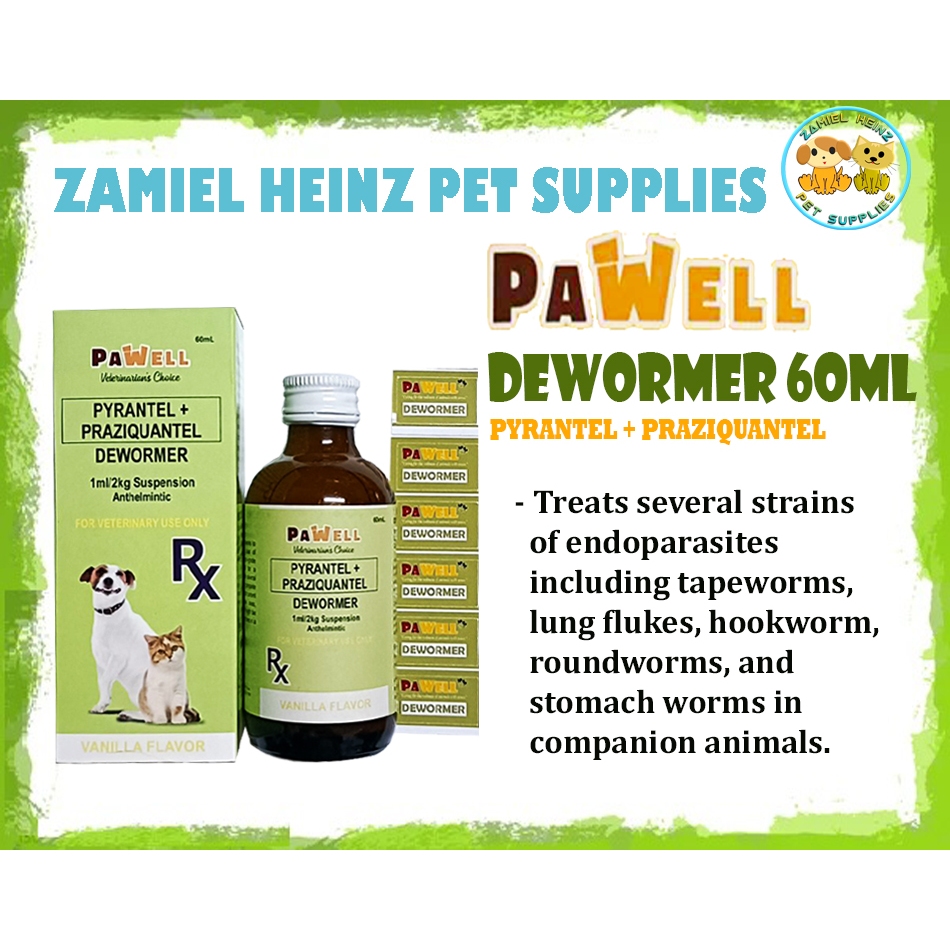 PaWell DEWORMER ( Pyrantel + Praziquantel) for cats & dogs | 60mL | Shopee Philippines
