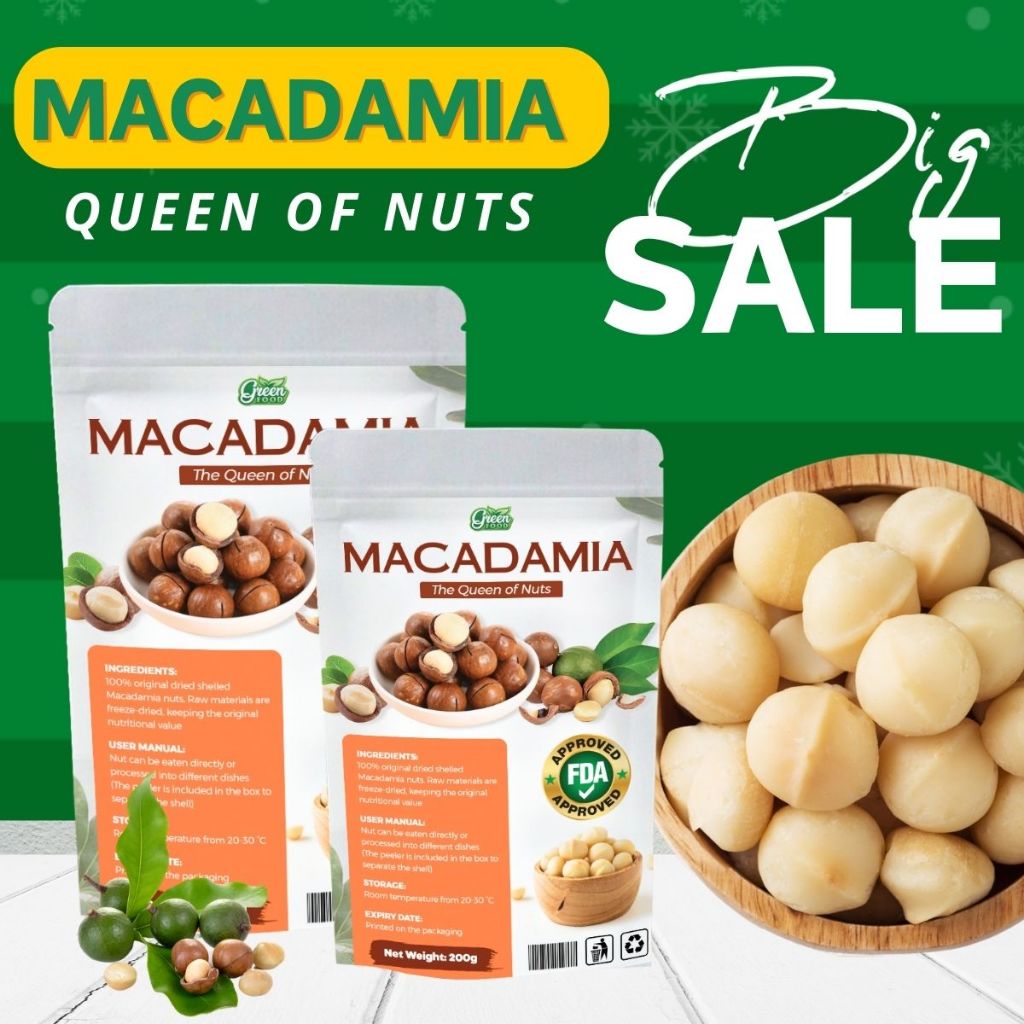 Green Food Macadamia Nuts Healthy Food Rich Nutrition Glunten Free Keto ...