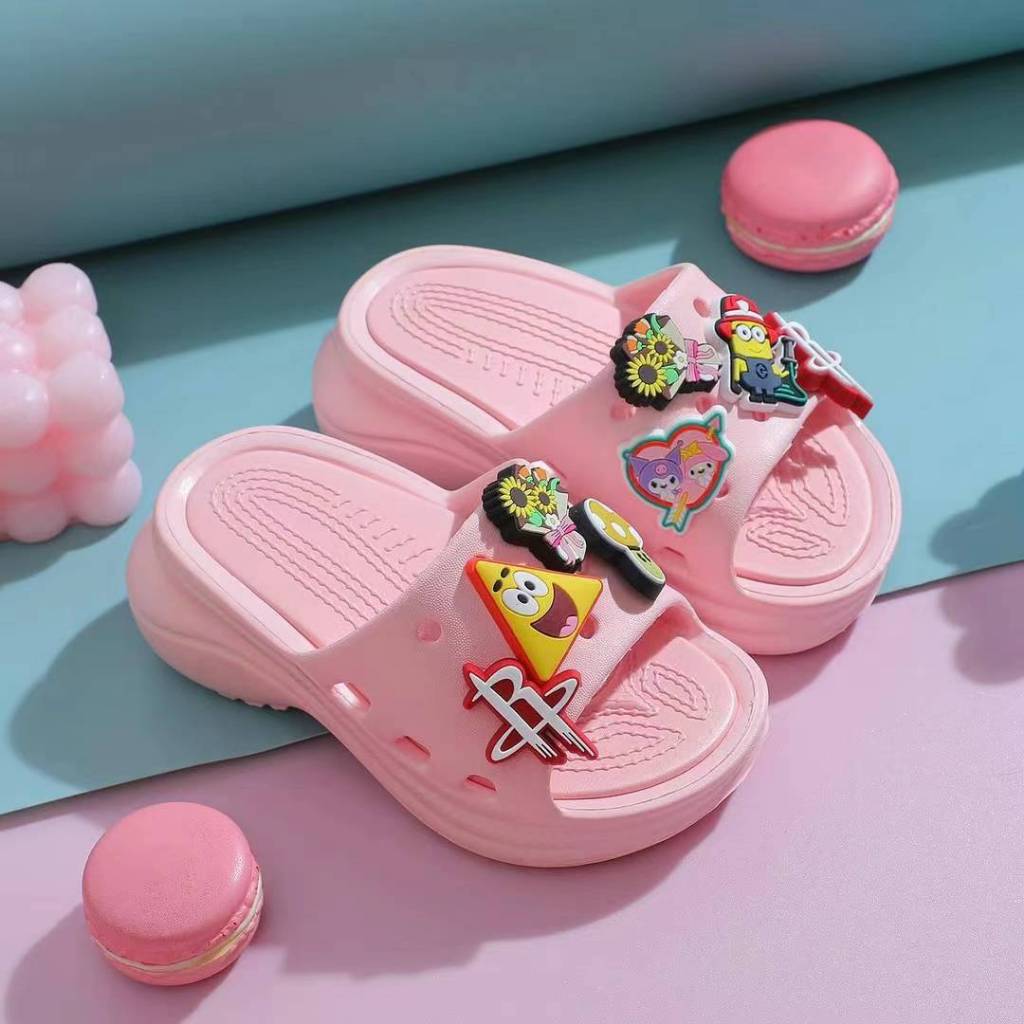 Platform Sandals with Jibbitzs for Kids Girls Casual Fashion wedge ...