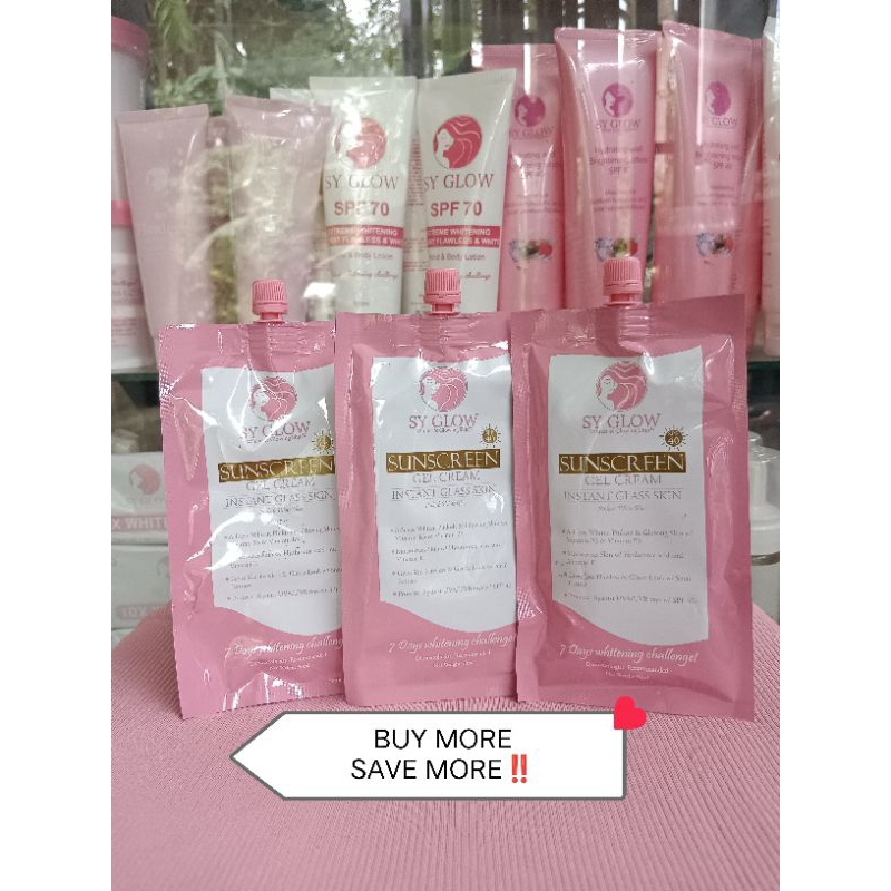 SY GLOW SUNSCREEN GEL CREAM SPF40 (buymoresavemore) | Shopee Philippines