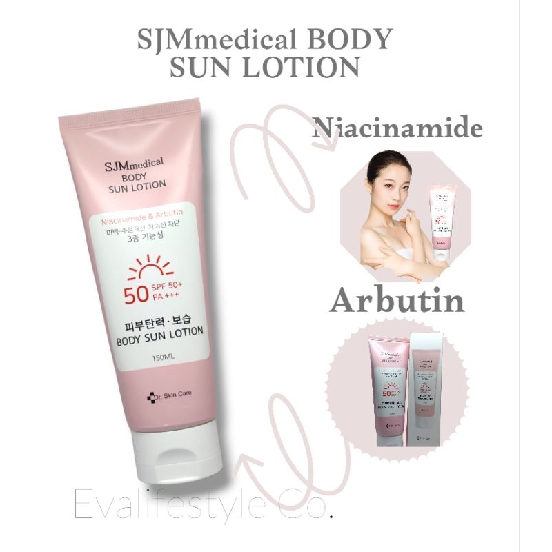 [KOREA] SJM medical Body Sun Lotion W/ Niacinamide and Arbutin w/ SPF50 ...