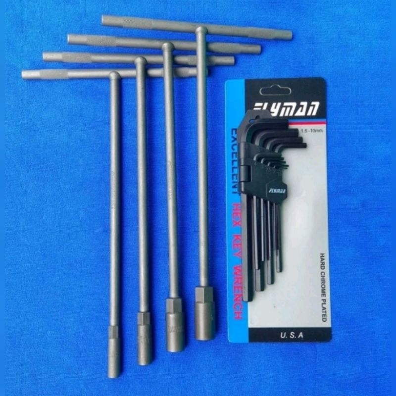 flyman USA brand original Allen wrench set 6point/ballpoint & T-WRENCH ...