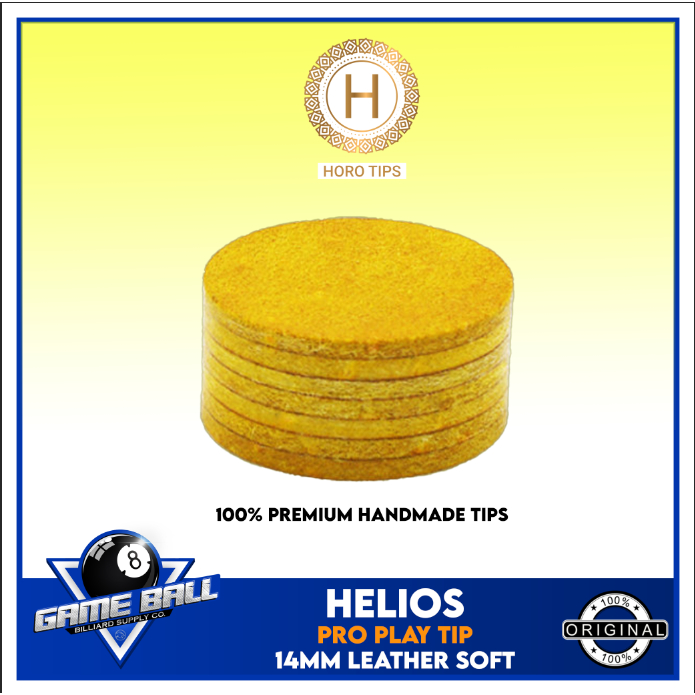 HORO TIPS Helios Pro Leather Soft Playing - Playing Cue Tip 14mm ...