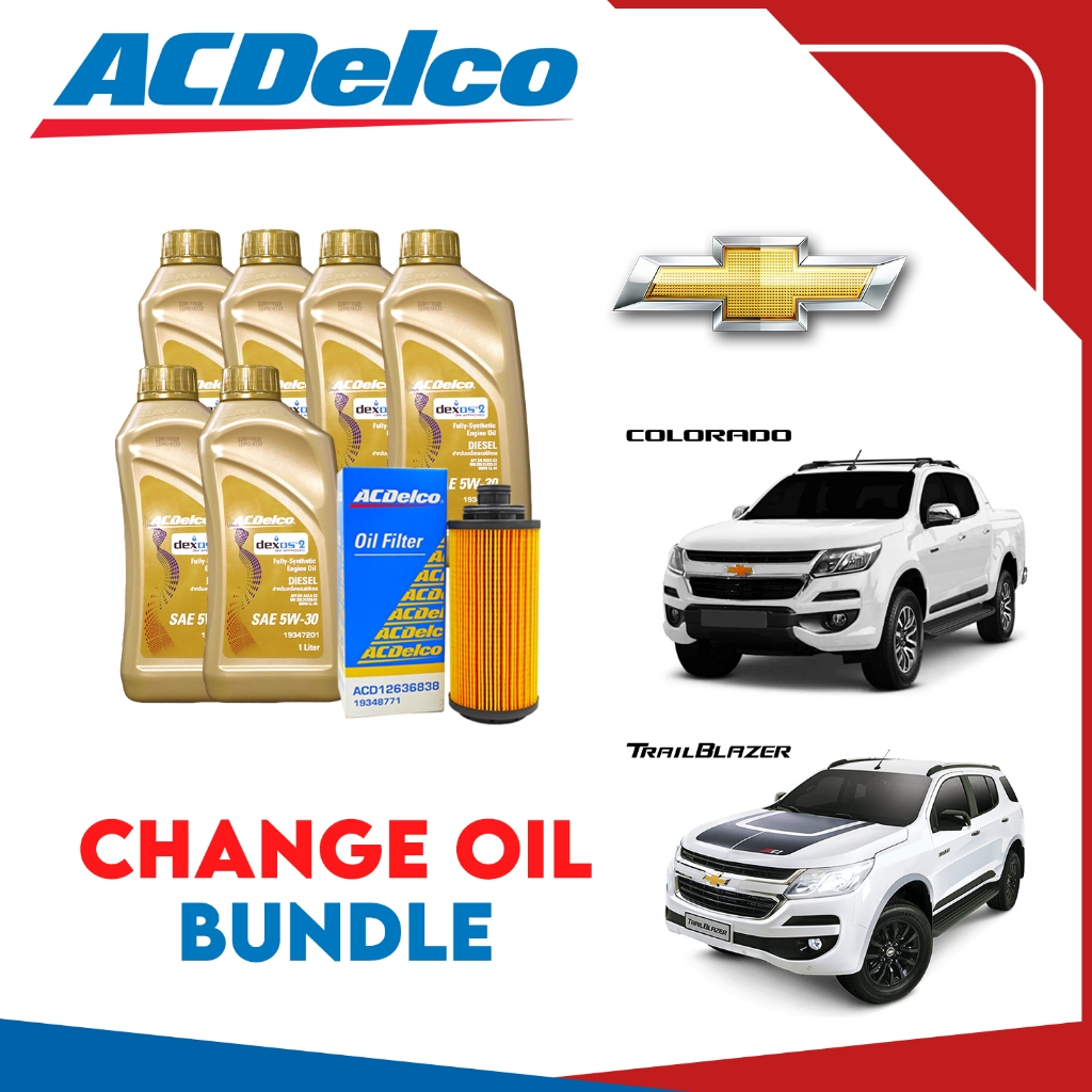 ACDelco 5W-30 Dexos 2 Change Oil Bundle for Chevrolet Trailblazer ...