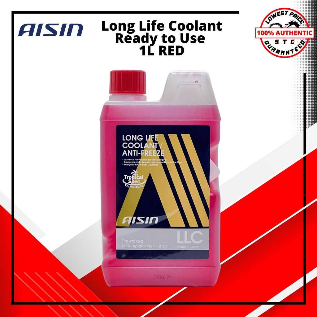 Aisin RED GREEN Long Life Coolant Ready to Use 1L Super Long Life ...