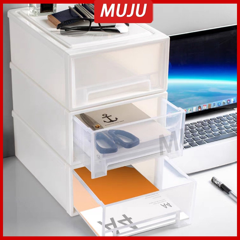 Office Desktop Storage Box File Organizer Multipurpose Stackable Drawer ...