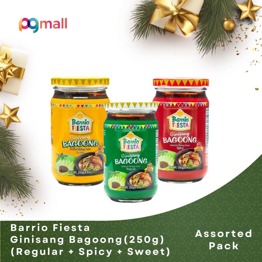 Barrio Fiesta Bagoong 250g X 3 Assorted Pack Regular + Spicy + Sweet ...