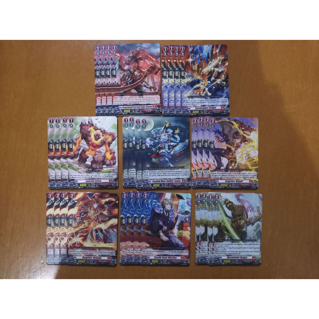 CFV Dragon Empire Commons Playset D-BT13 Cardfight Vanguard English ...