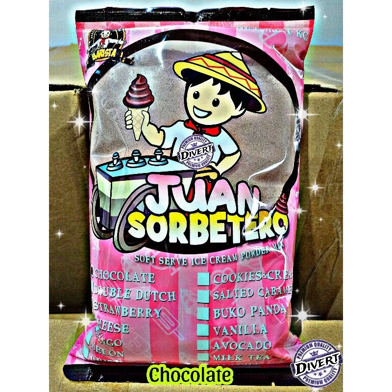 CHOCOLATE JUAN SORBETERO ICE CREAM POWDER MIX 1KG | Shopee Philippines
