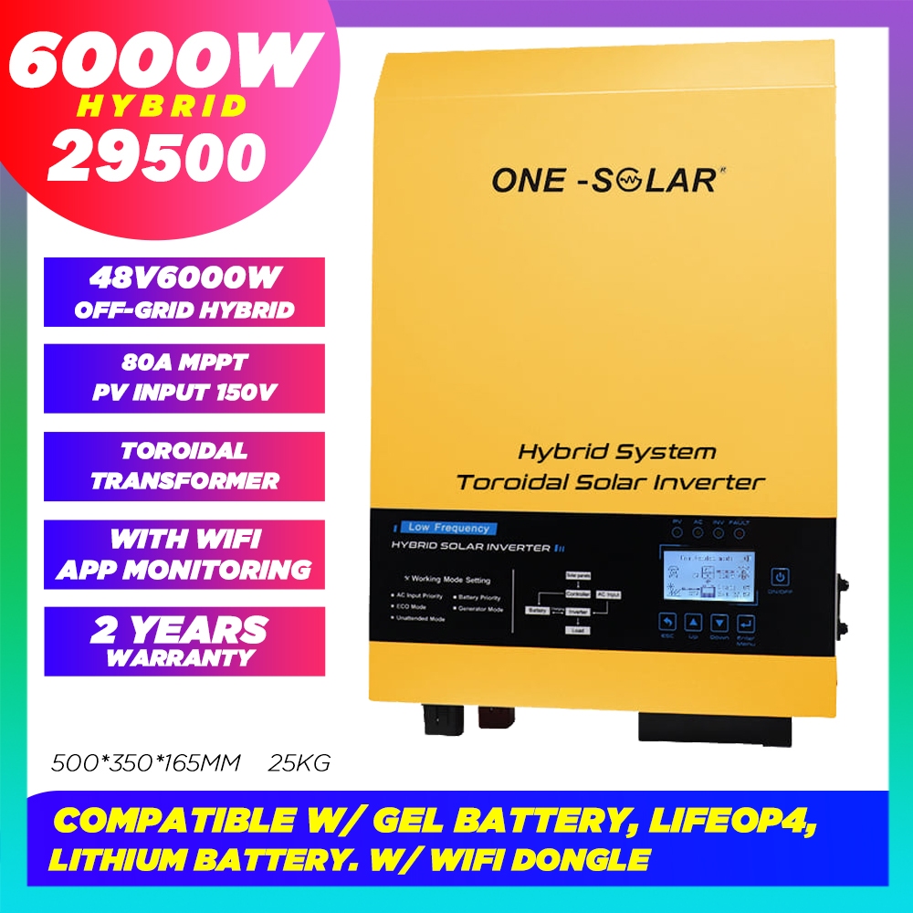 One Solar Hybrid Solar Inverter 12v1000W 12V1200W with 40A MPPT ...