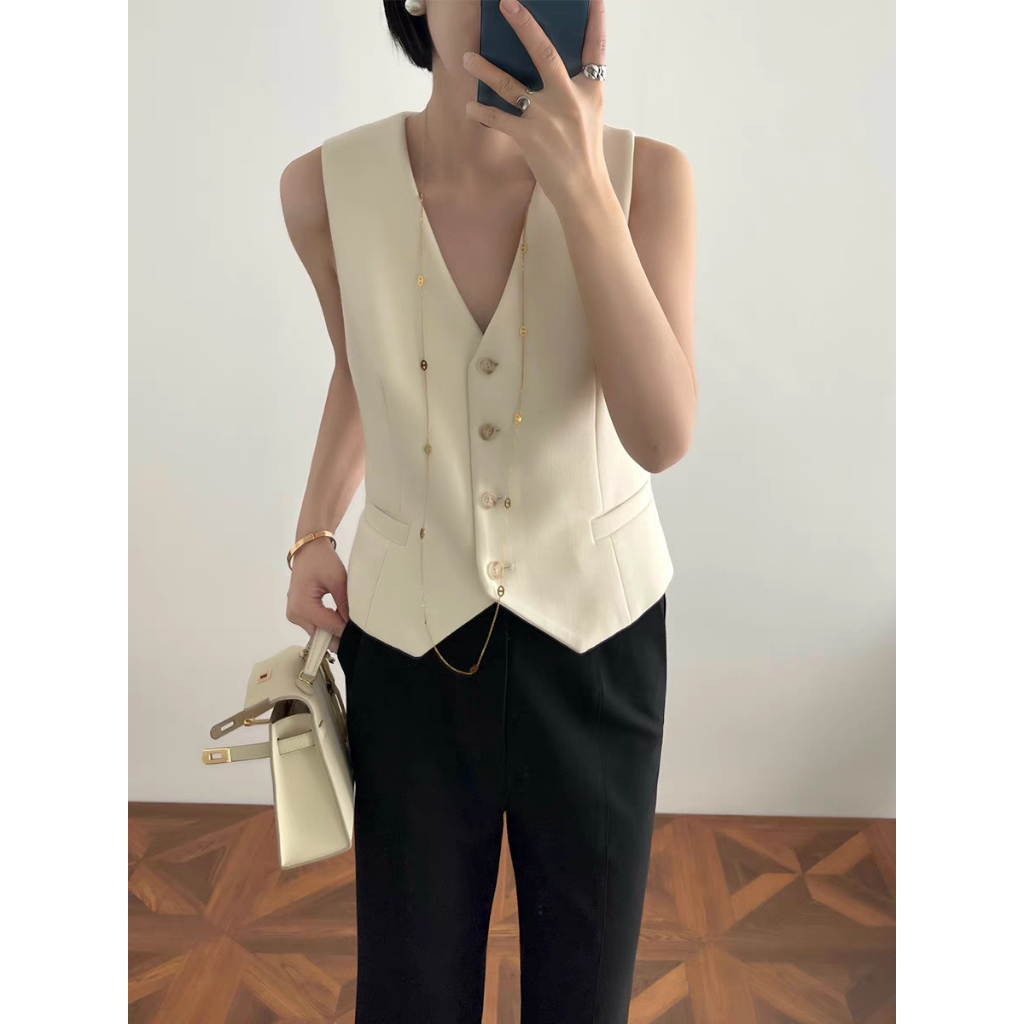 Kinwoo Women's Waistcoat Vest With Adjustable Back Belt Vests | Shopee ...