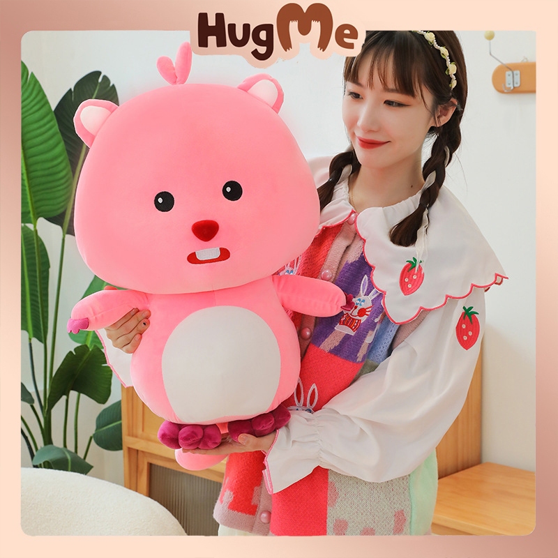Loopy Plush Toys Pink Little Beaver Loopy Plush Doll Cartoon Stuffed ...