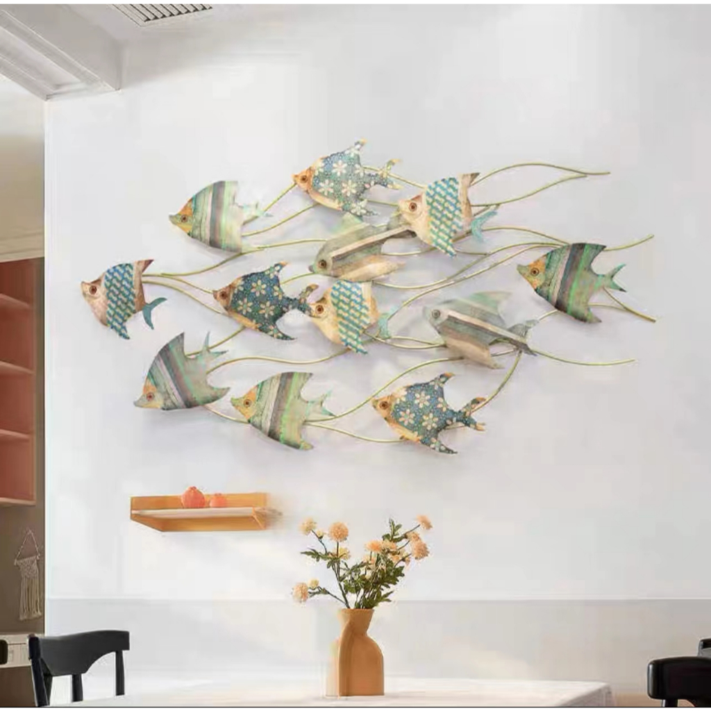 Mediterranean Fish Tropical Fish Retro Wall Decoration Wrought Iron ...