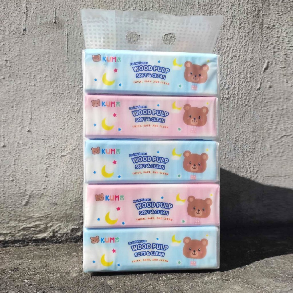 5IN1 KUMA TISSUE 100% Native Wood Pulp Extractable Facial Tissue Good ...