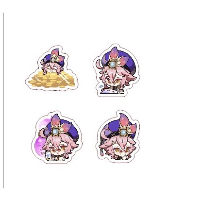 4pc/order Genshin Impact Dori Set A Emoji Waterproof Sticker Matte ...