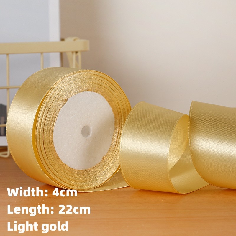 4cm (25 yards/roll) Satin Ribbon Roll Gift Packaging Ribbon Flower ...