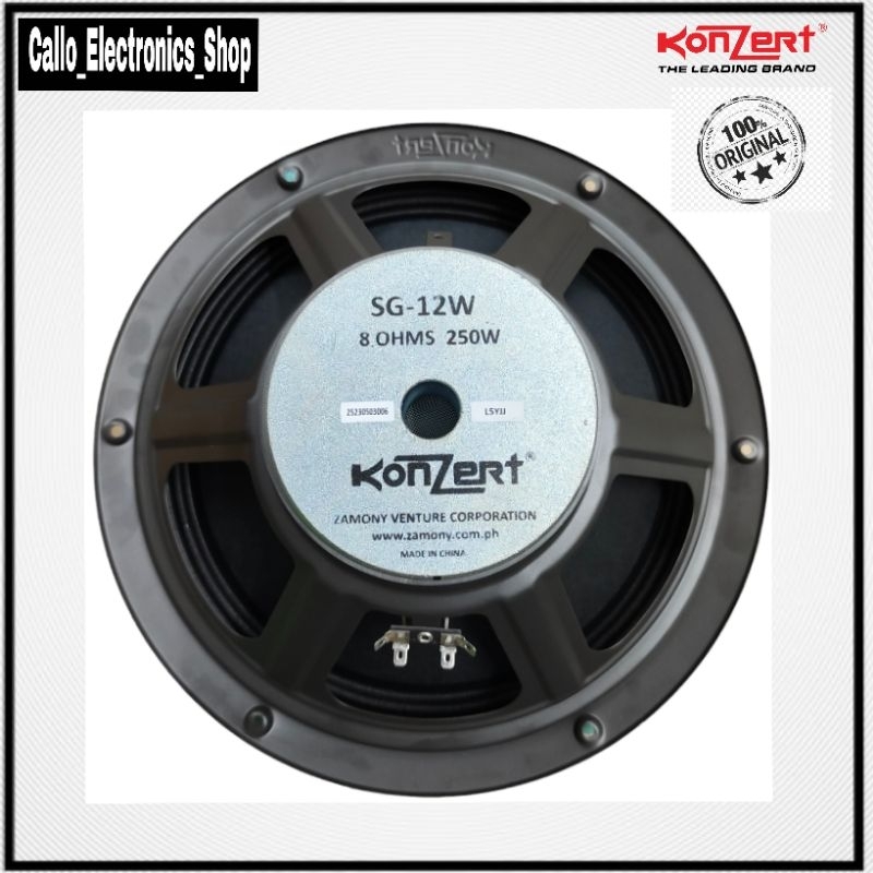 KONZERT SG-12W ORIGINAL PROFESSIONAL HI-FI WOOFER SPEAKER 250WATTS ...