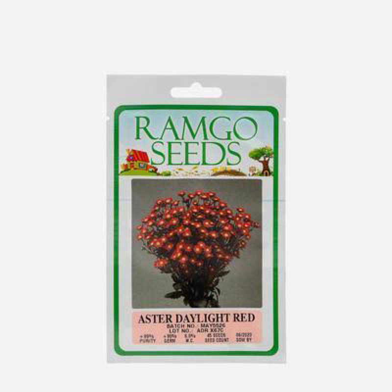 Ramgo Seeds Aster Daylight Red | Shopee Philippines