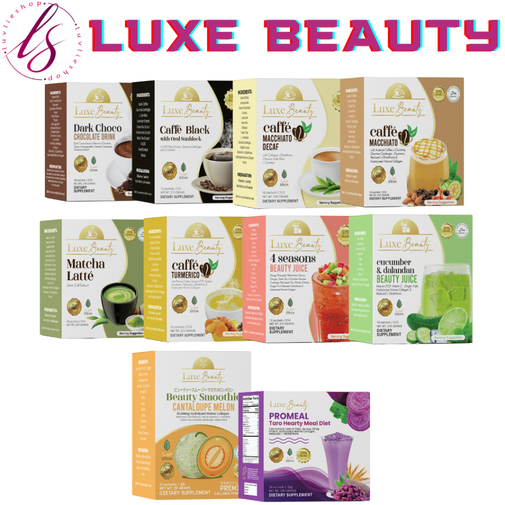 Luxe Beauty Coffee And Juices Luxe Beauty Drinks New Packaging
