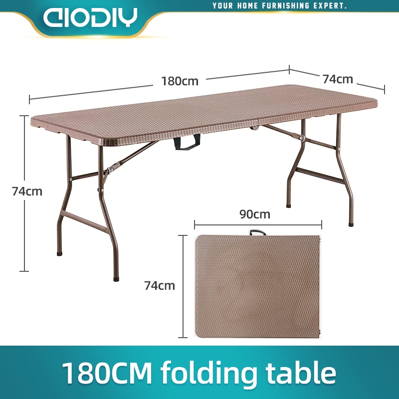 AIODIY Folding Table Foldable Chair 6 FT/4FT For Family Gatherings ...