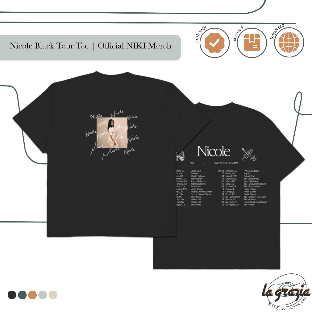 Nicole Black Tour Tee ON HAND | Official NIKI Merch | Shopee Philippines