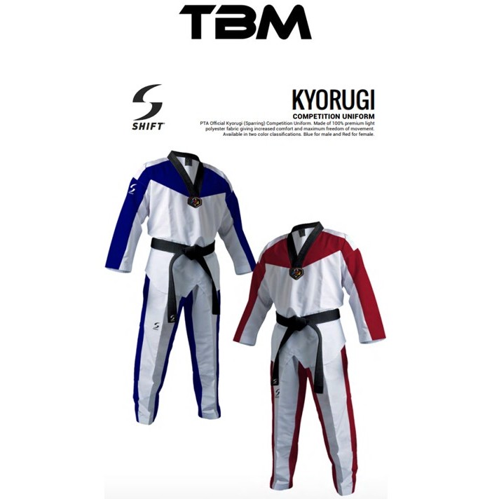 SHIFT COMPETITION UNIFORM : KYORUGI Dobok (Male/ Female) Belt not ...