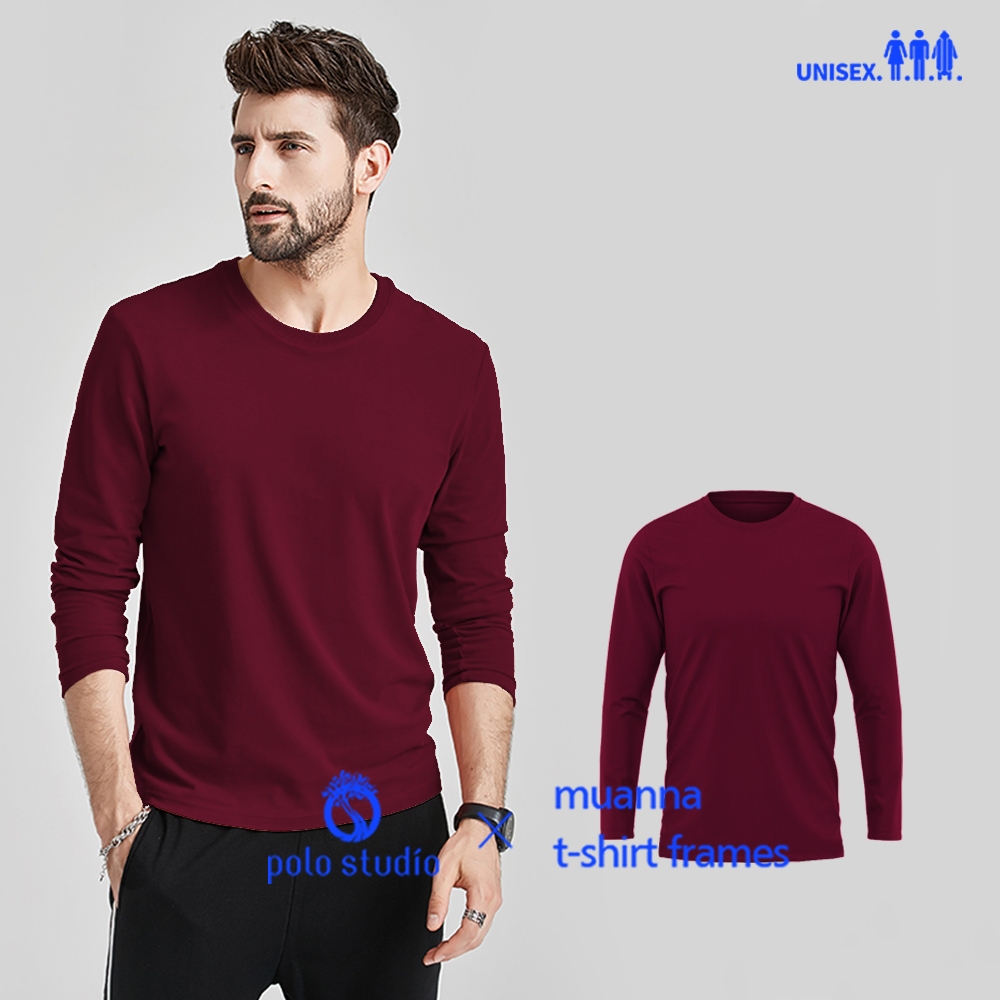classic DRIFIT longsleeved tshirt formen overruns plain white color active unisex size roundneck ...