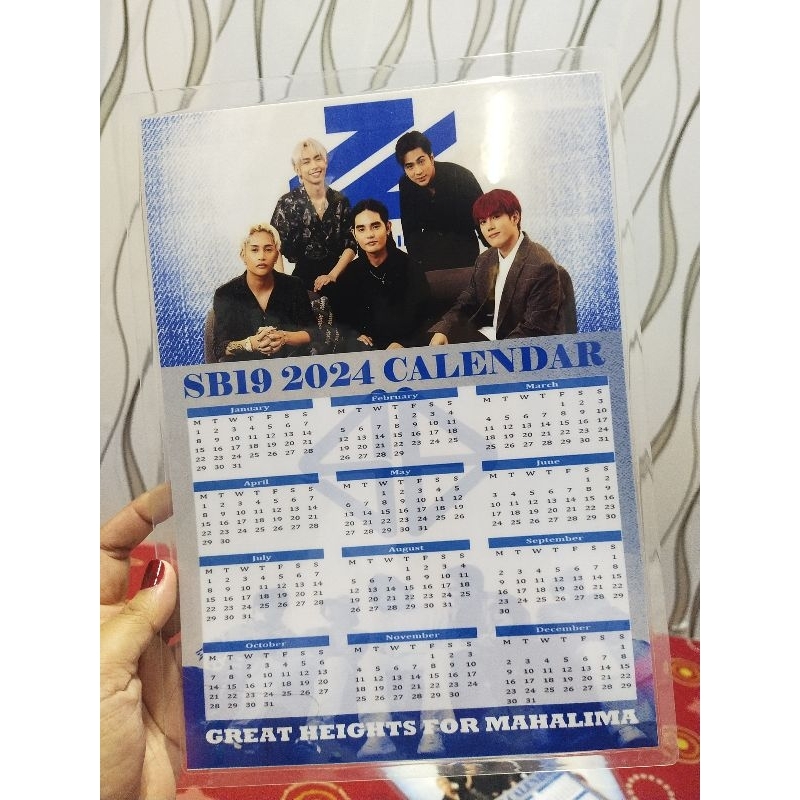 LAMINATED SB19 A4 SIZE CALENDAR 2024 | Shopee Philippines