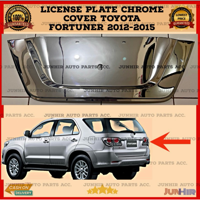 TOYOTA FORTUNER LICENSE PLATE CHROME COVER 2011-2015 | Shopee Philippines