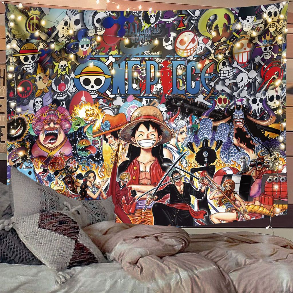 Onepiece Decorative wall covering 100*70cm Luffy background cloth ...