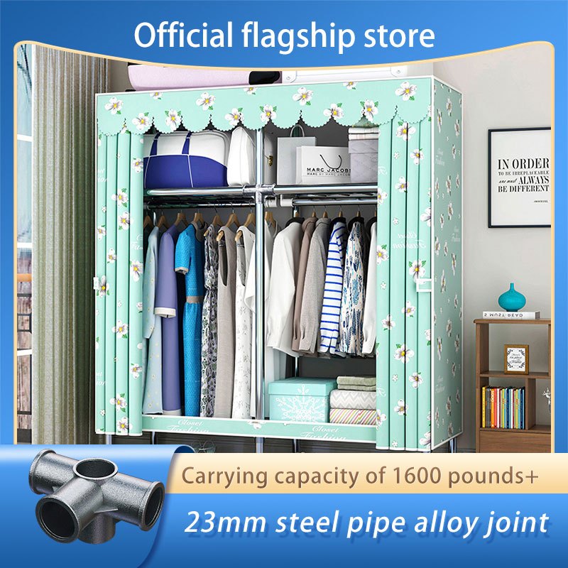 190*45*170cm DIY multi-functional cloth wardrobe Clothing storage ...