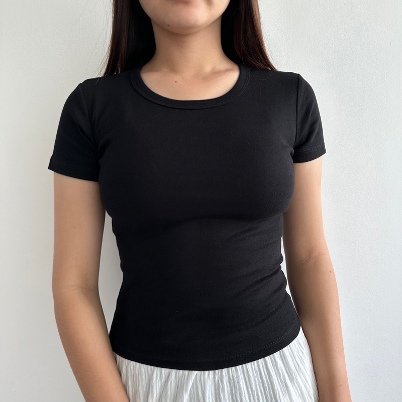 Hira • Sal Slimfit Roundneck Full length — Basic Full Length Top For ...