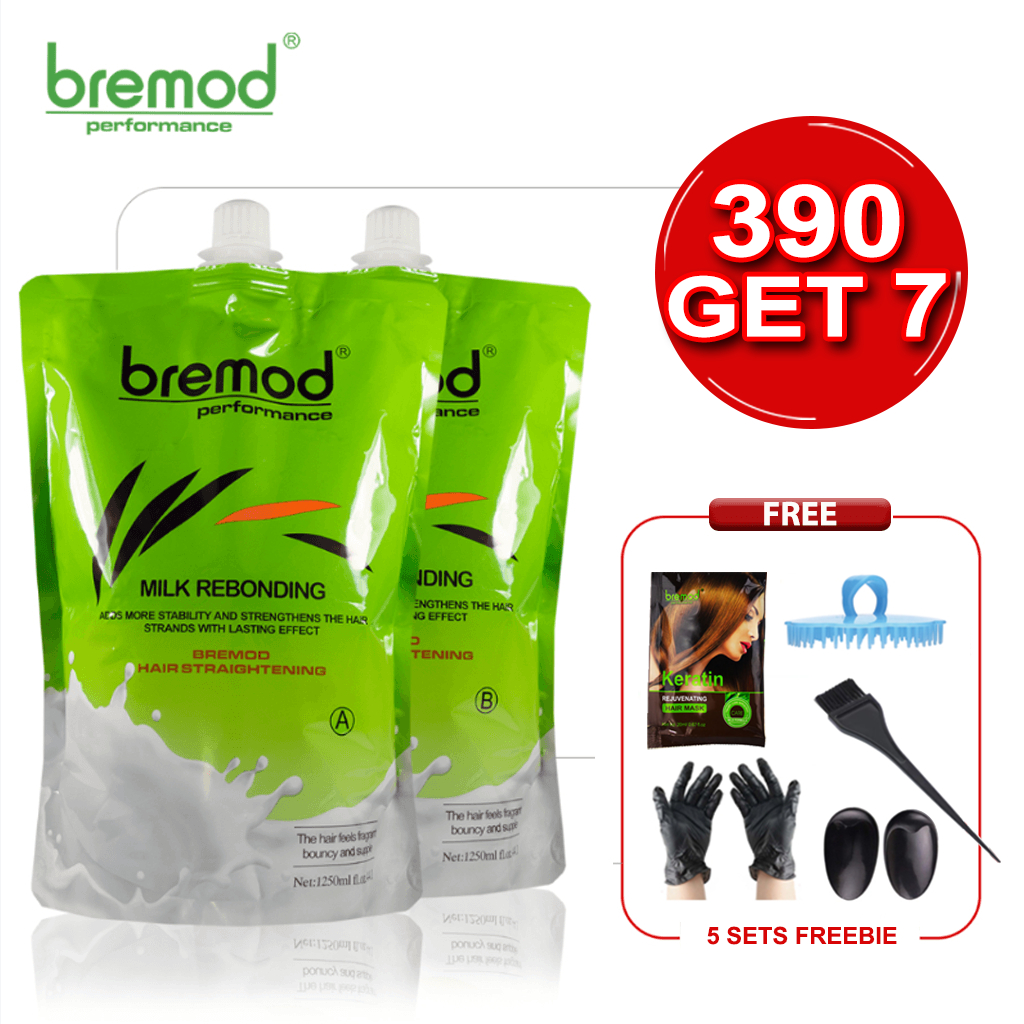 Bremod Hair Rebonding Set A+B 1250ml Milk & Classic Hair Rich Protein ...