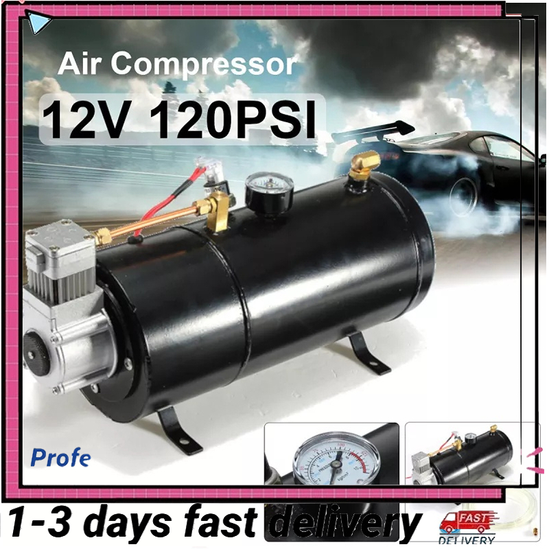 110 PSI Super loud Electric Air horn jet Compressor 12V 24V volts with ...