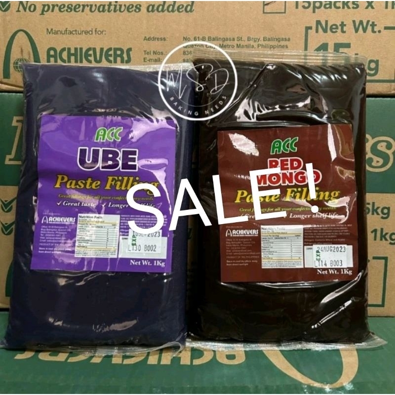 ACC Ube / Red Mongo paste Filling 1kg Exp Date read product discription ...